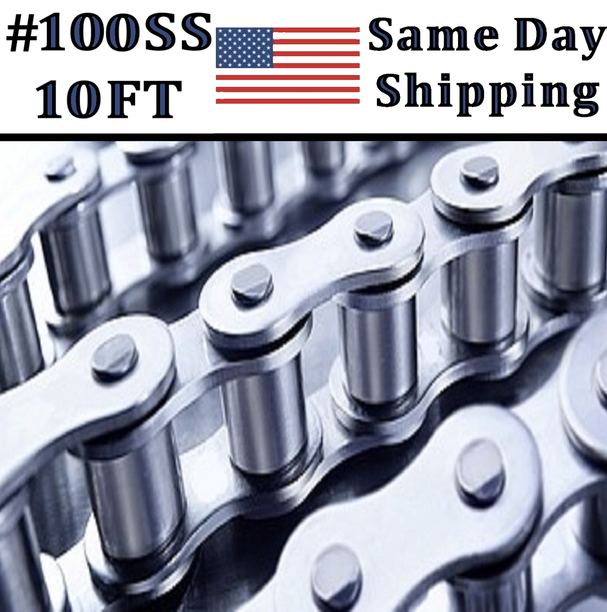 #100 Stainless Steel Roller Chain 10FT – Xilin USA