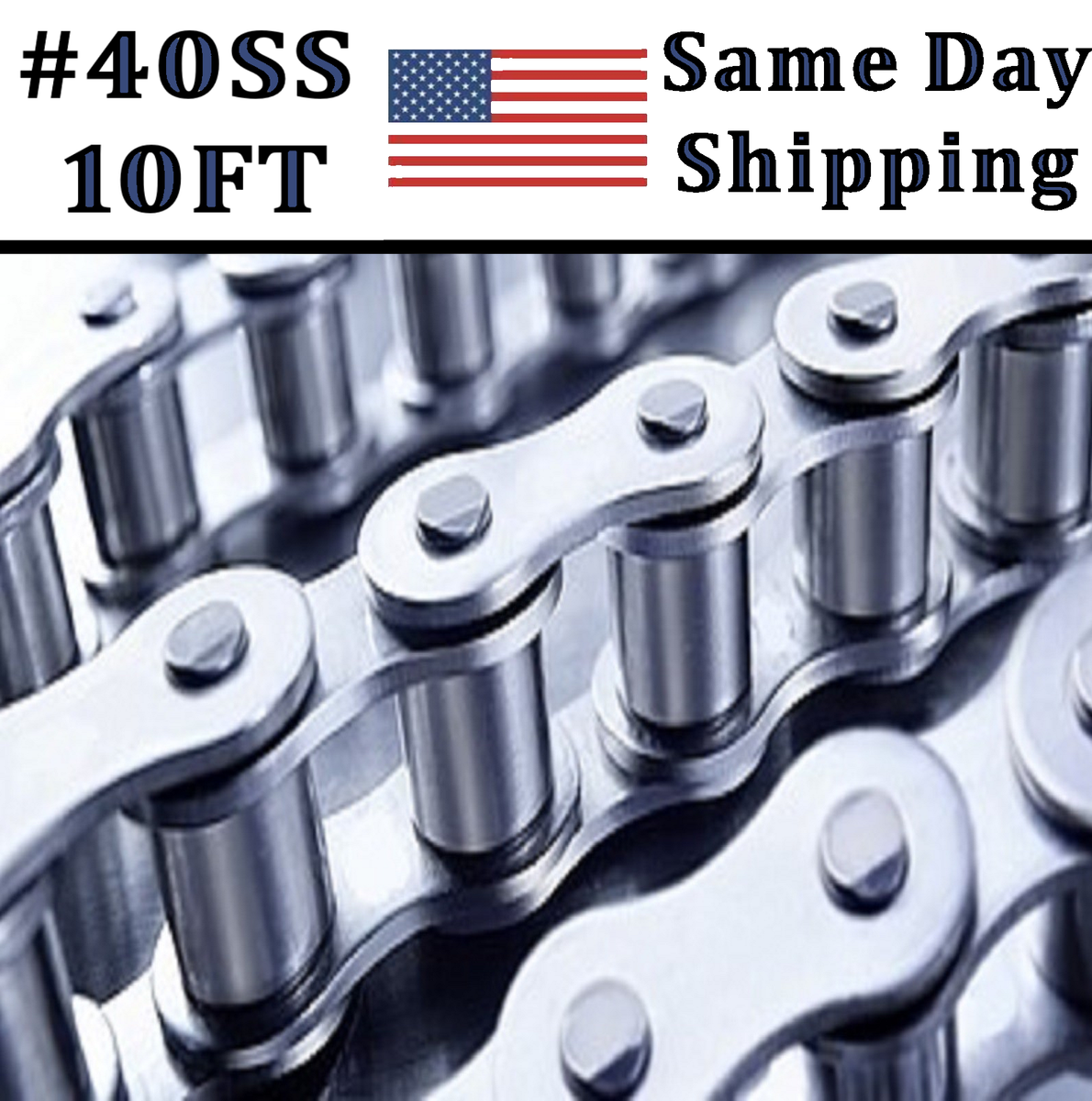 #40 Stainless Steel Roller Chain 10FT – Xilin USA