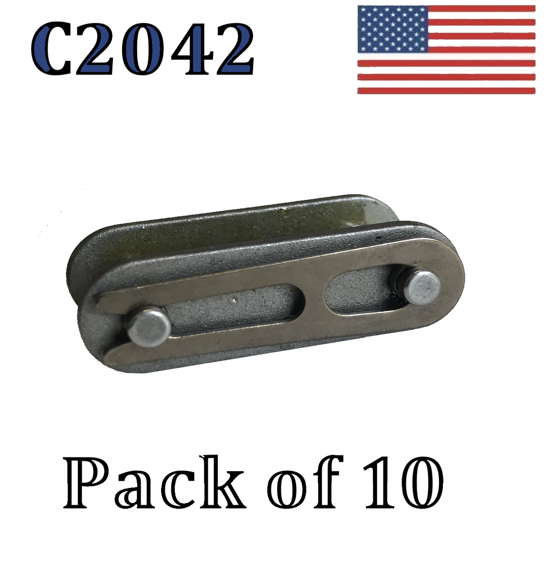C2042 Connecting Link (10 pack) C2042 Conveyor roller chain 1" Pitch M ...